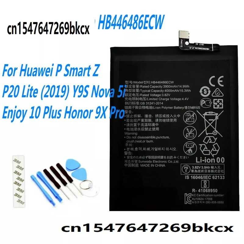 4000Mah Hb446486ecw Battery For Huawei P Smart Z P20 Lite (2019) Y9s Nova 5I Enjoy 10 Plus Honor ...