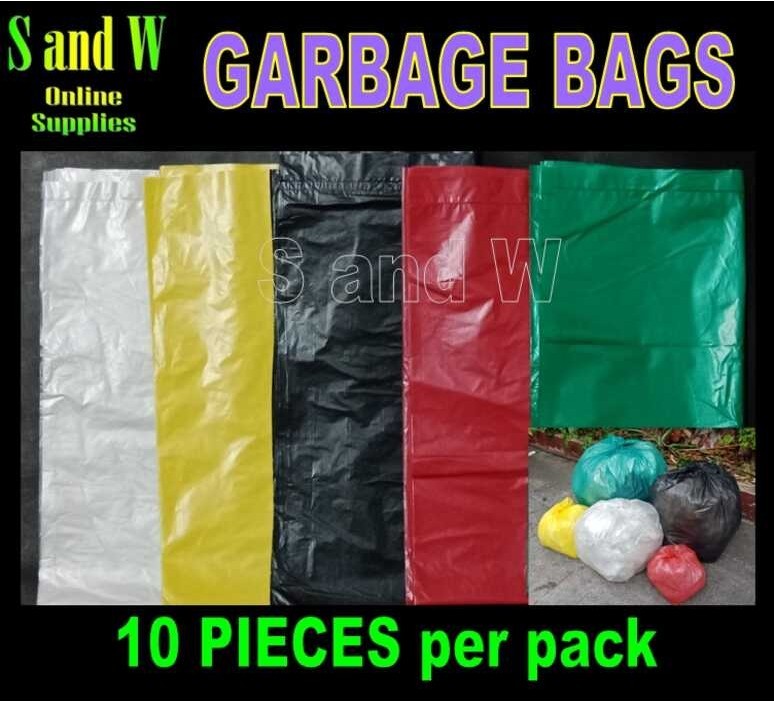 Trash Bags, 10 Pieces, Assorted Size and Color (color coding) | Shopee ...