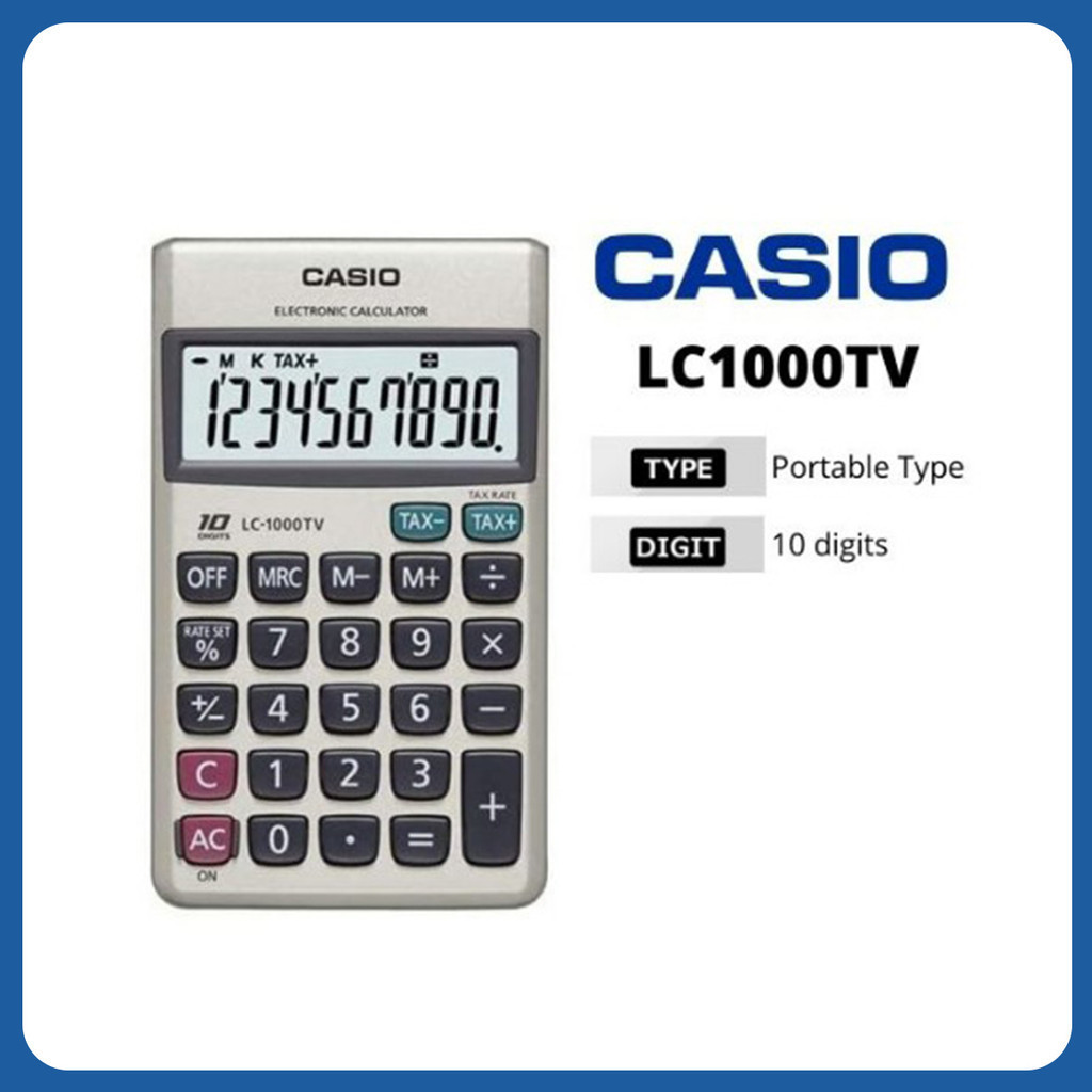Casio LC-1000TV Portable Calculators (Battery-operated) Pocket ...