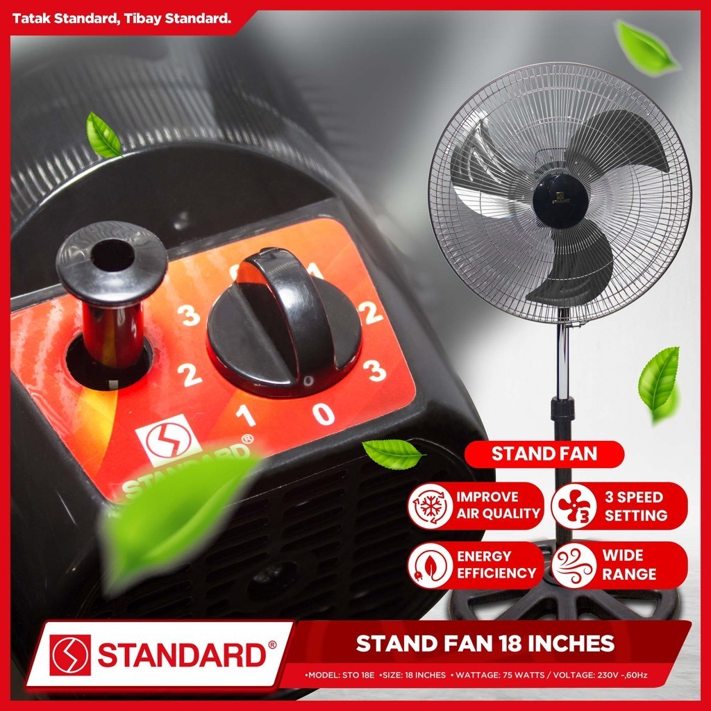 Standard Stand Fan 18" STO18E Metal Fan Blade | Shopee Philippines