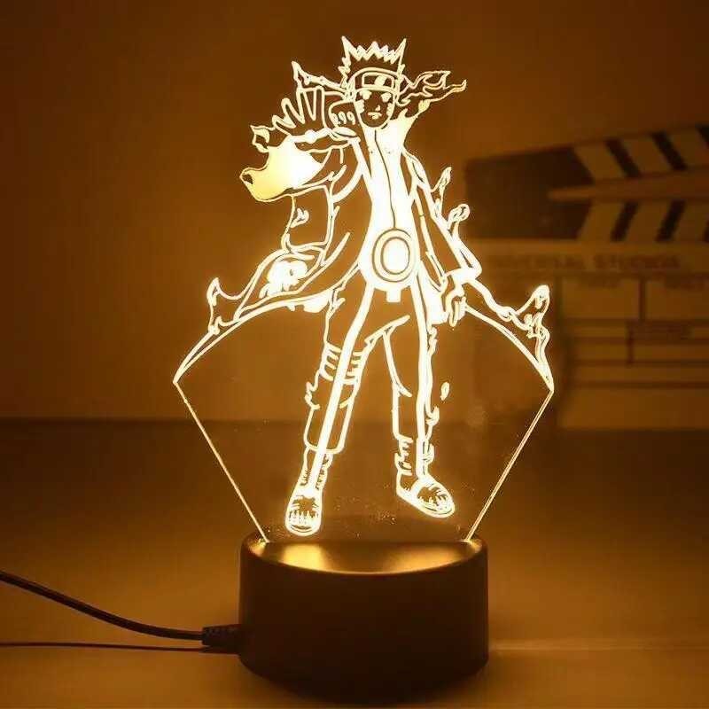 Naruto Φ Uzumaki Anime Action Figures Night Light Namikaze Minato Manga ...