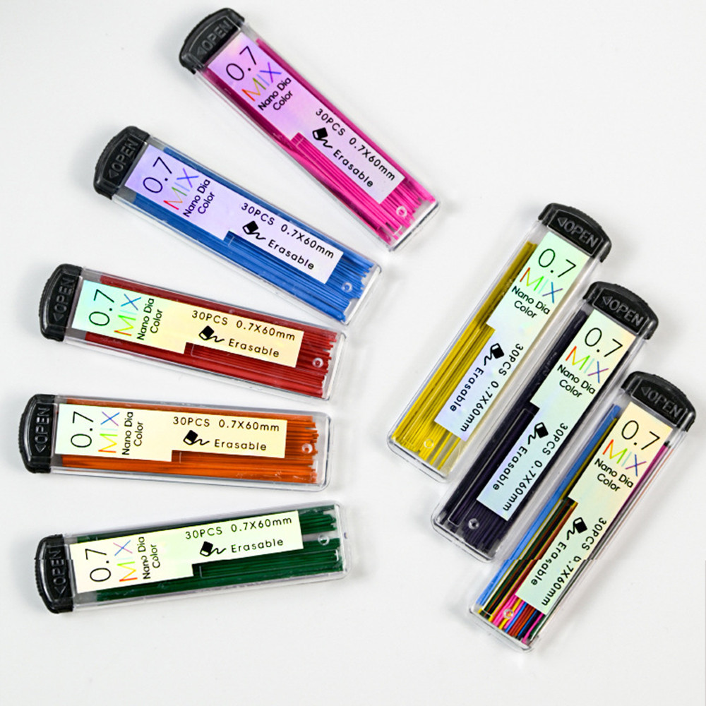 0.7mm Colored Automatic Lead Refill HB Graphite Lead Art Sketch ...
