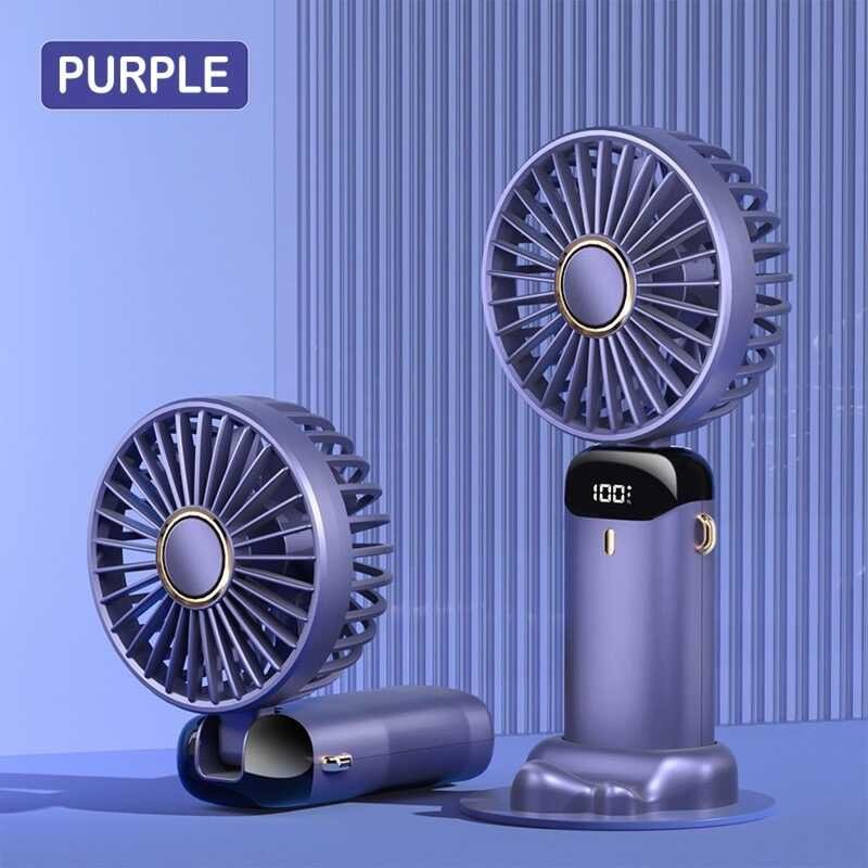 10000mAH Mini Rechargeable Hand-held 5-Speed Portable Electric Fan ...