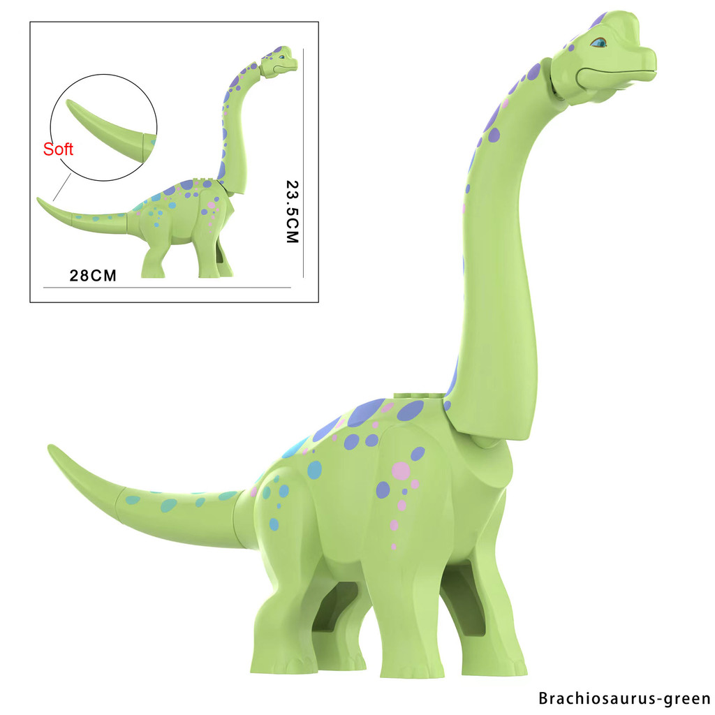 Big Size Dinosaur Building Blocks – Set of Brachiosaurus, Therizinosaur ...