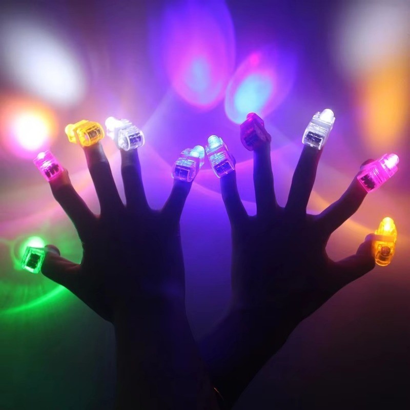 20-5pcs 6 Colors Finger Flashlights - LED Finger Lights - Plastic ...