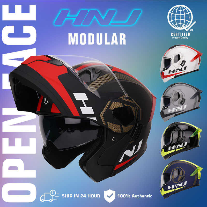 HNJ 937-2 Motorcycles Full Modular With Dual Visor Exercise Open Face ...