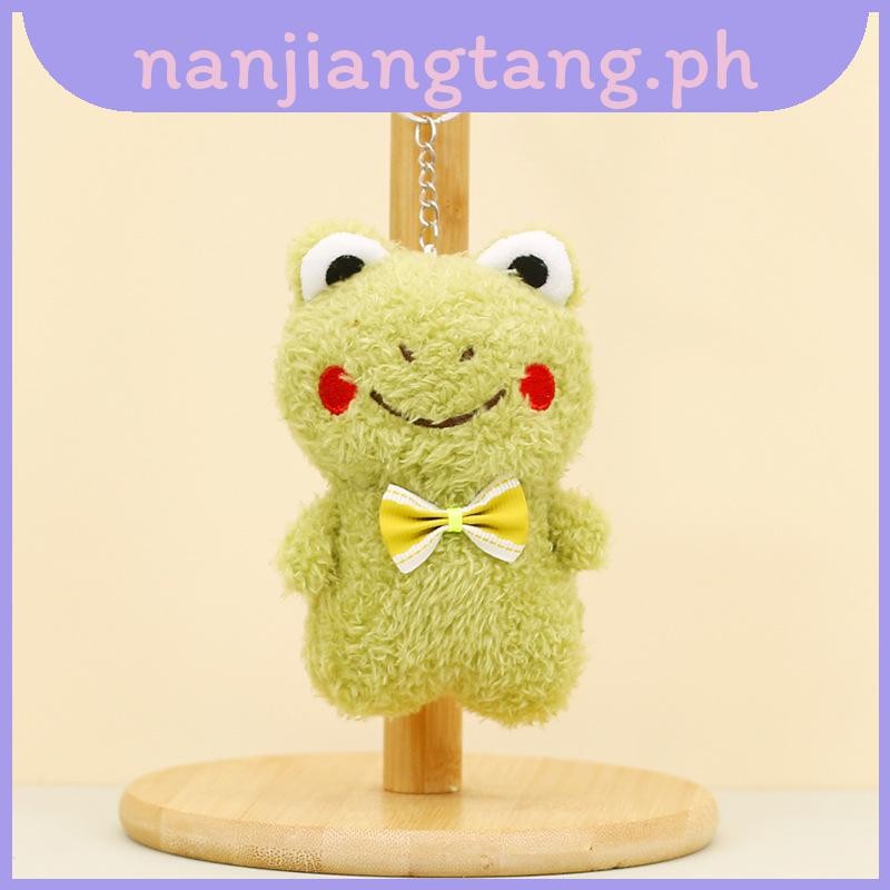 Frog Cute Green Plush Toy Keychain Short Furry Stuffed Doll For And ...