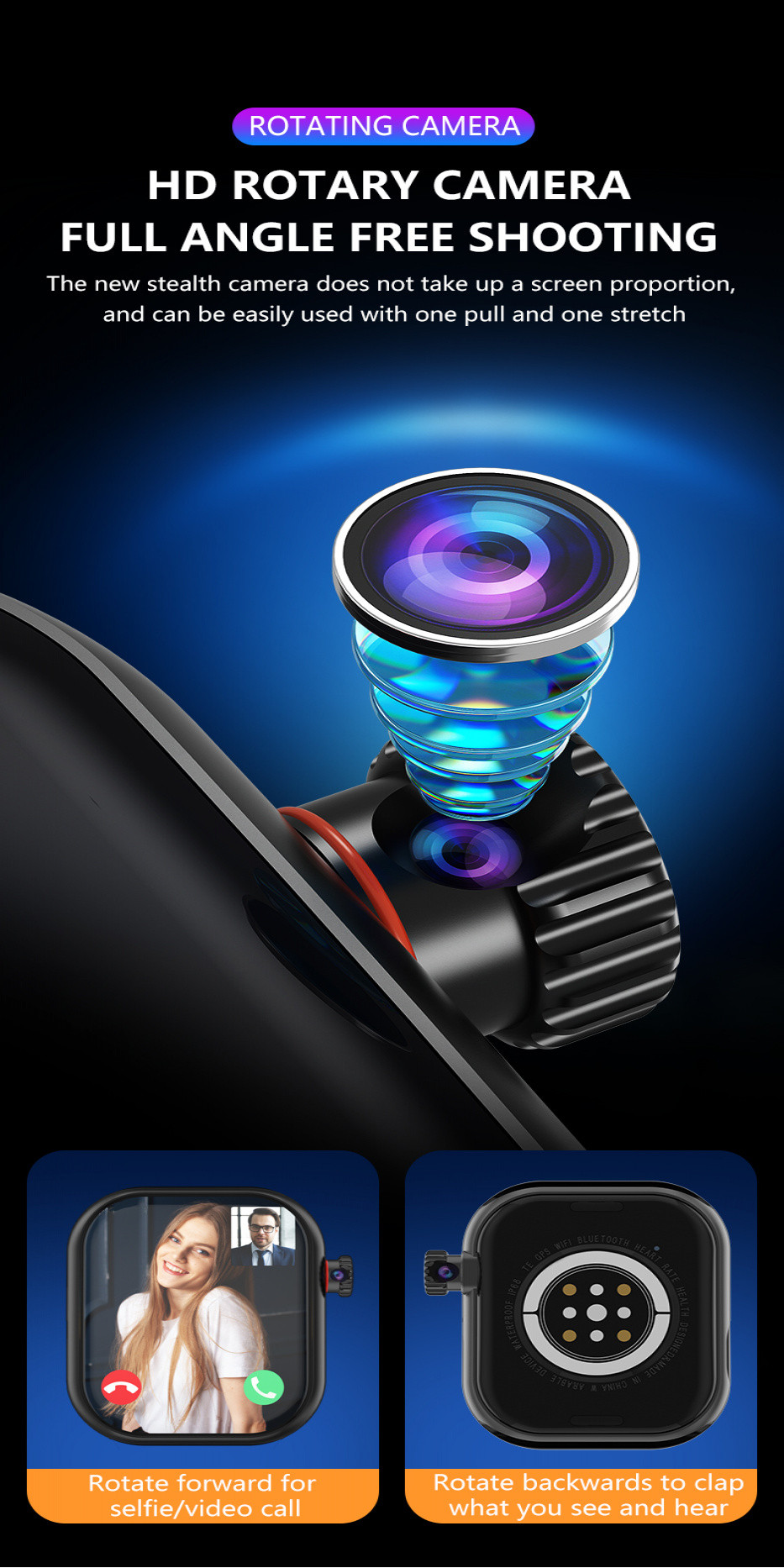 4G Android Smart Watch With SIM Card And WiFi B29 Cellular Version Smartwatch M3 With Rotating ...