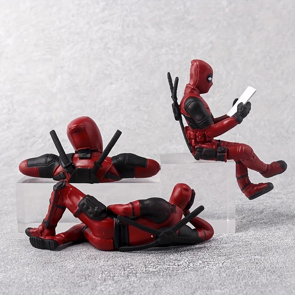 X-Men Deadpool Action Figure Sitting Posture Mode Anime Mini Doll ...