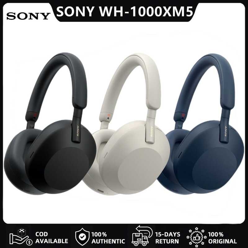 Sony WH-1000XM5 Bluetooth Wireless Over-Ear Headset Active Noise Reduction Built-in Microphone ...
