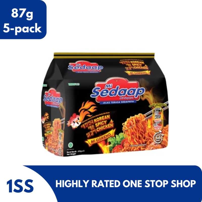 Mi Sedap Korean Spicy Chicken , 87g x 5-Pack | Shopee Philippines