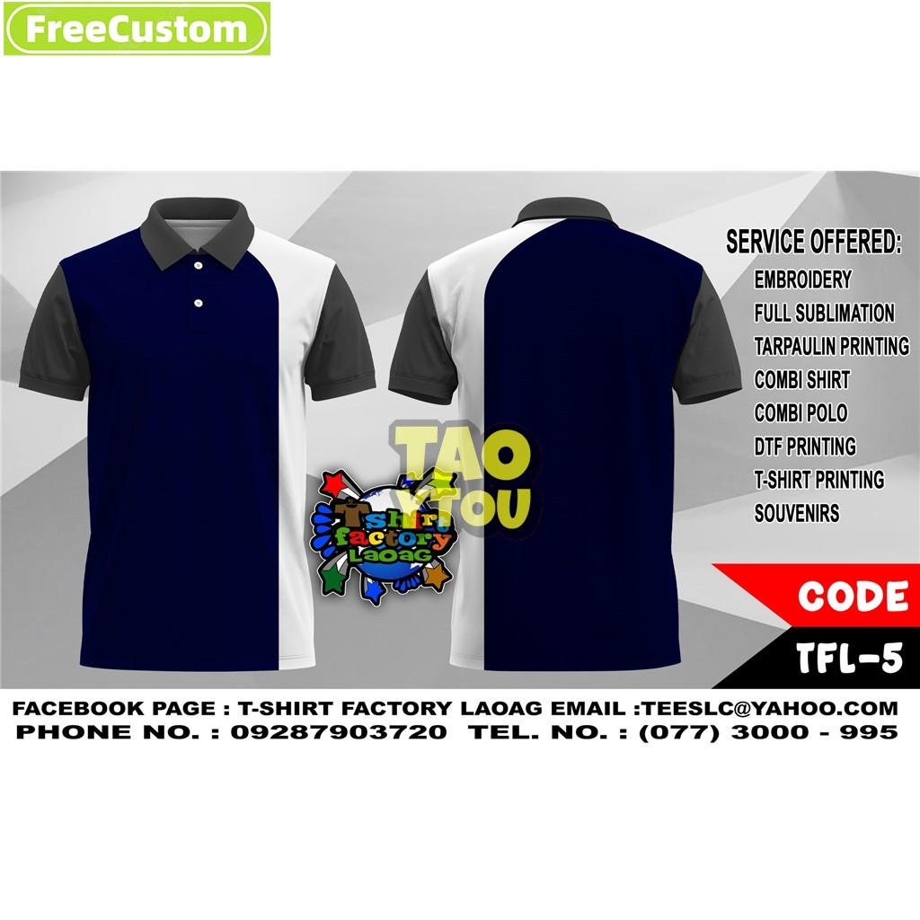 CUSTOM POLO SHIRT FREE LOGO NAME NUMBER | Shopee Philippines