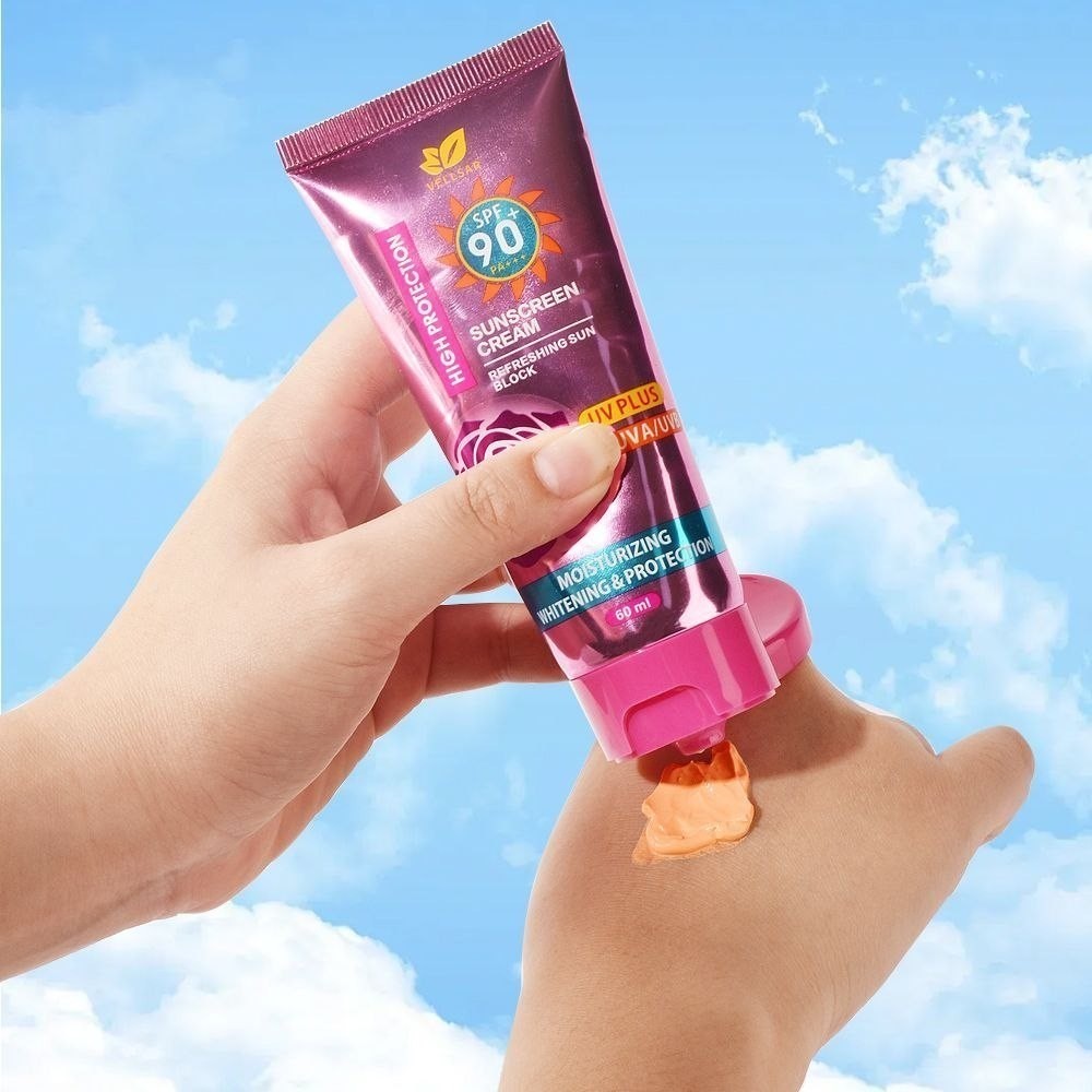 Vellsar Sunscreen Cream 90SPF Whitening & Moisturizing High Protection ...