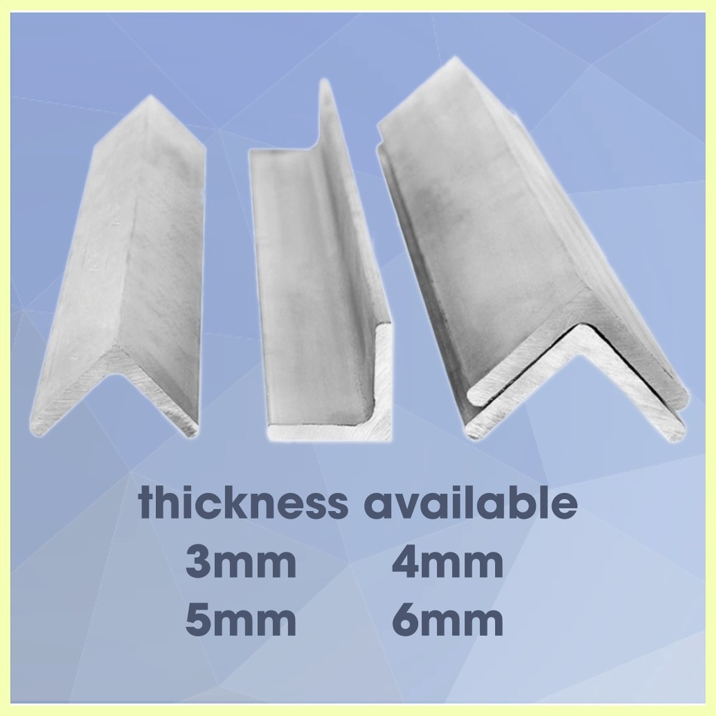 ⚽ 1FT *3mm* STAINLESS ANGLE BAR STAINLESS ANGLE STAINLESS STEEL BAR 202 ...