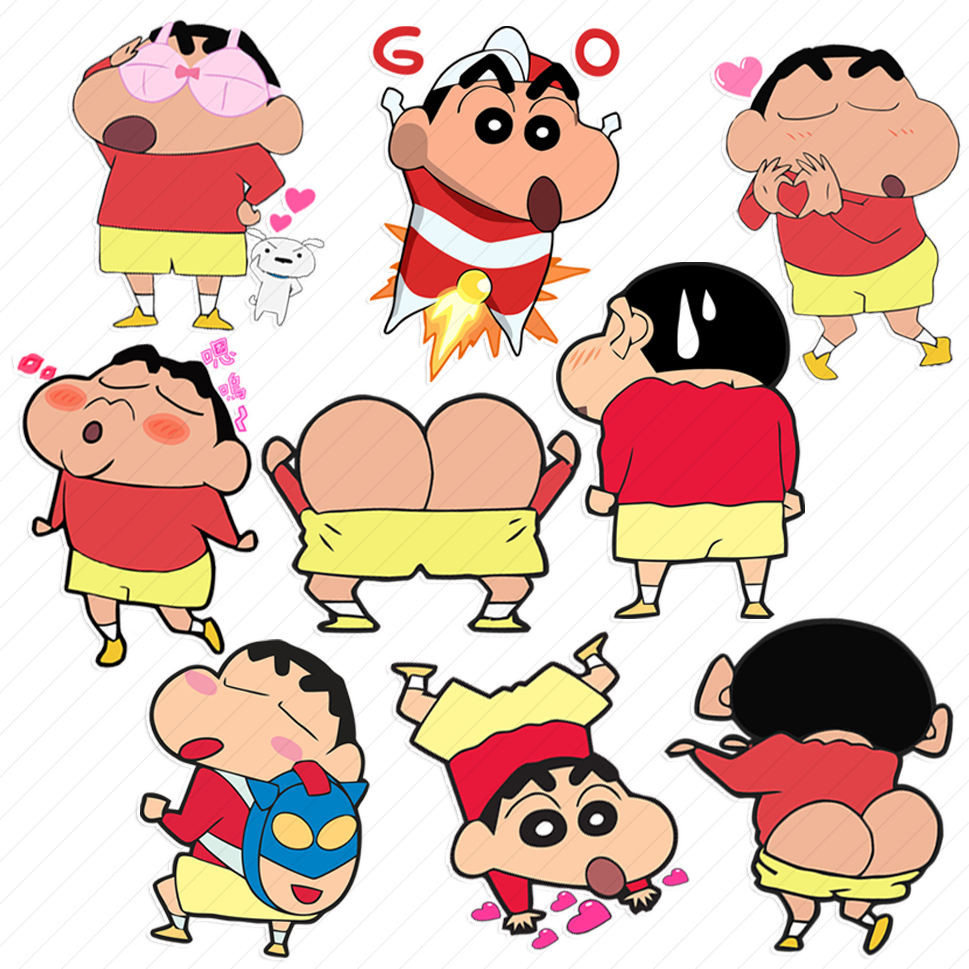 Crayon Shin-Chan Japanese Cartoon Anime Suitcase Stickers Skateboard ...