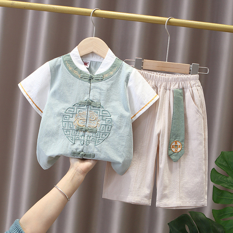 Chinese New Year Clothes Boy Traditional Costume Kids Tang Suit Hanfu ...