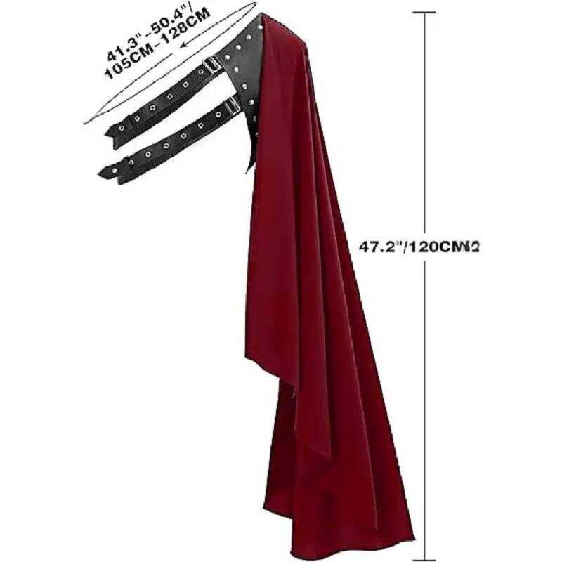 Medieval Vintage ⭐Aaaaa Gothic Knight Armour Black One Shoulder Cloak ...