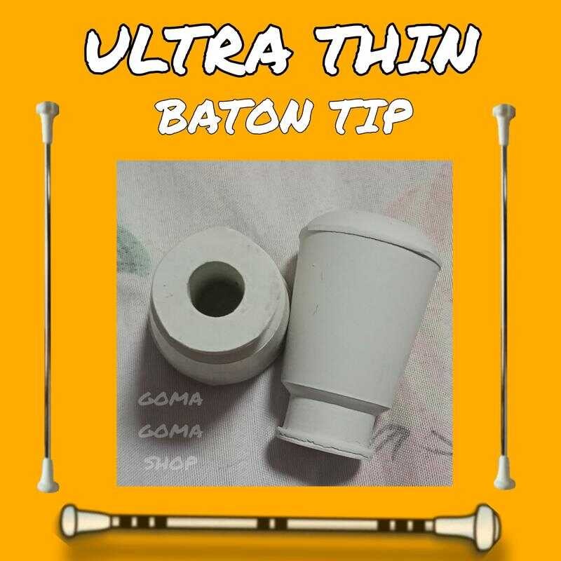 Morette Ultra Thin Baton Twirl Rubber Tip Can Fit 3/8 Hole Tube /March ...