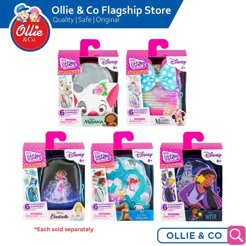 Real Littles S6 Backpack Assortment (Moana, , Minnie E, Little Mermaid ...