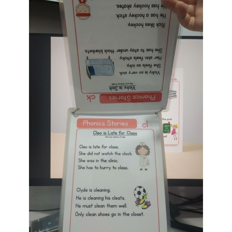 A4 size Laminated- 57 Phonics Short Stories Reading Comprehension ...