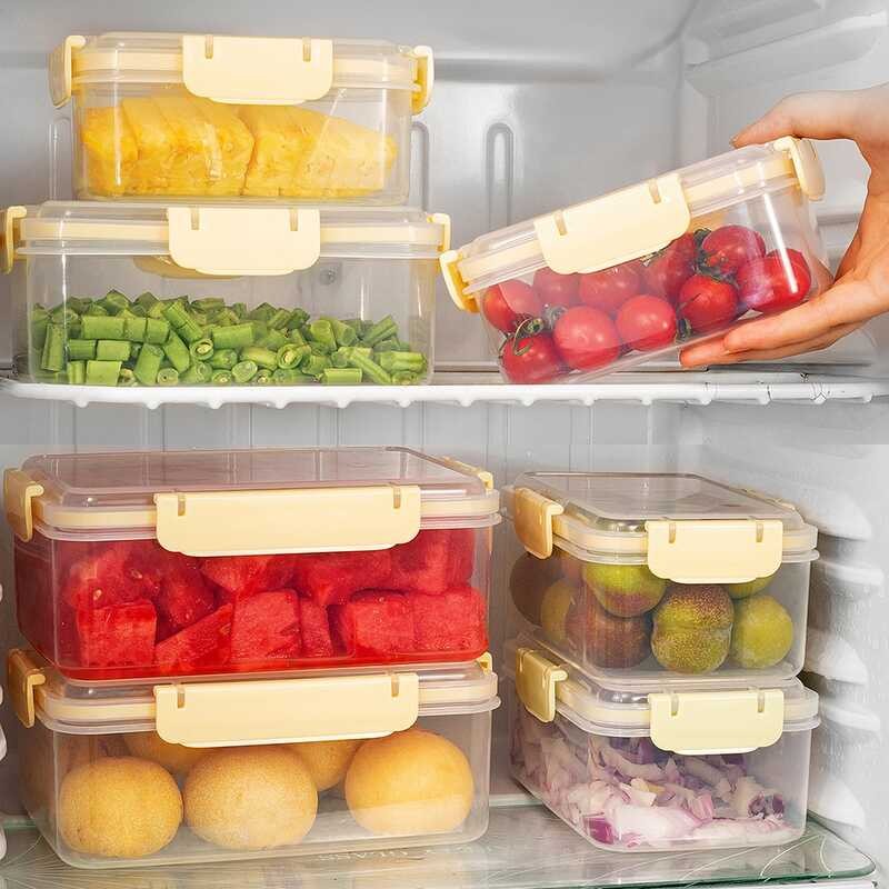 1000Ml Refrigerator Fridge Freezer Storage Box Organizer Food Container ...
