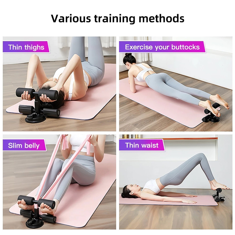Sit Ups Exercies Equipment Upgrade Double Suction Cup sit Up Bar Gym ...
