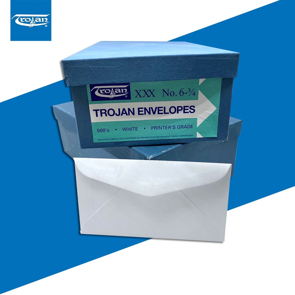 Trojan 6-3/4 3X PG Short Letter Envelope 500's | Shopee Philippines
