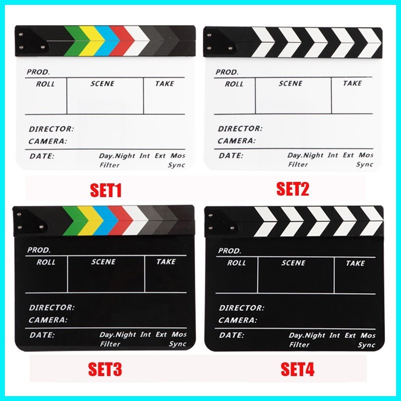 PGE Acrylic Film Clapperboard Plastic Movie Clapper Cutting Action ...