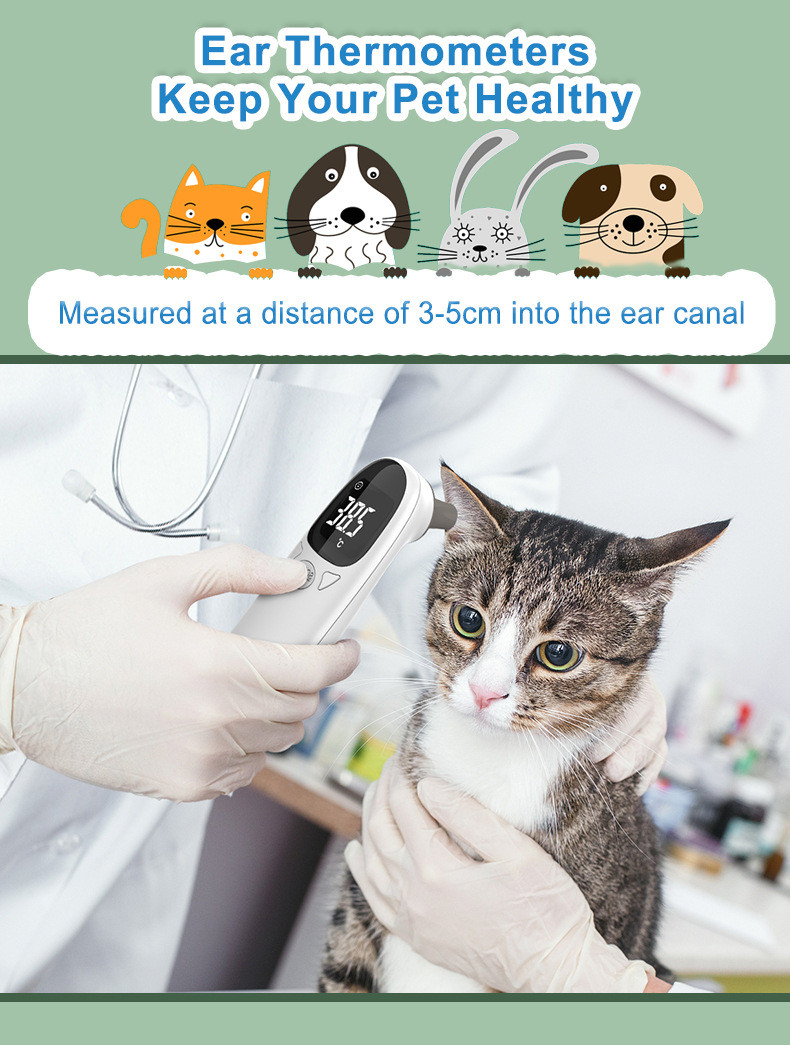 Digital Ear Thermometer for Pets|High-Accuracy Home Use Temperature ...