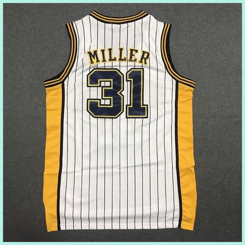 New Pacers Indian Male NBA #31 Reggie Miller Retro Basketball Shirts ...