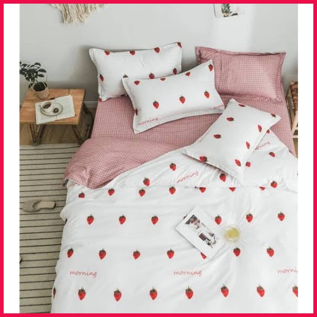 ← [COD] 4in1 Bed Sheet King Size 1.8M High Quality and Soft Bedding Set ...