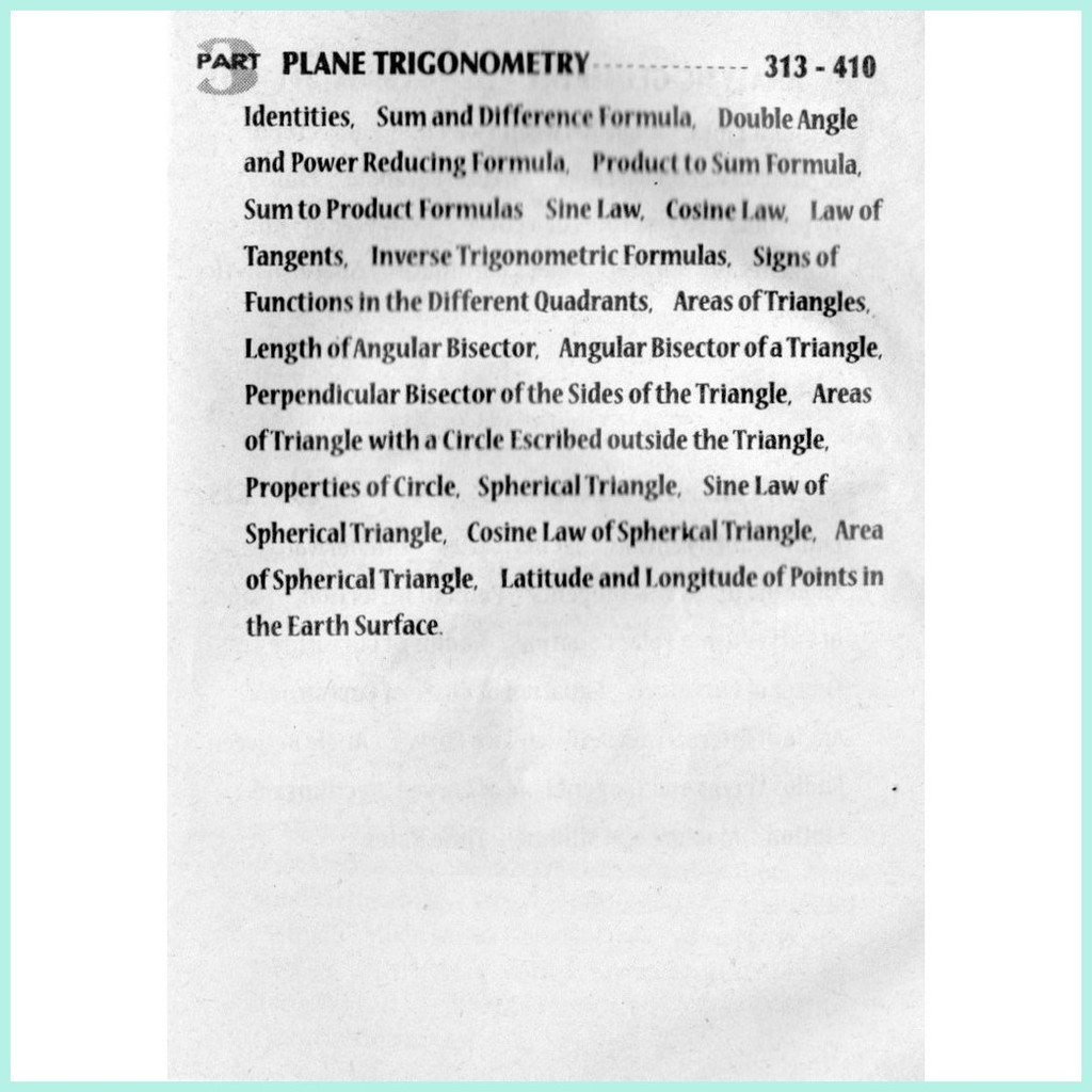 BESAVILLA Engineering Mathematics formulas with Sample Problems (Pocket ...