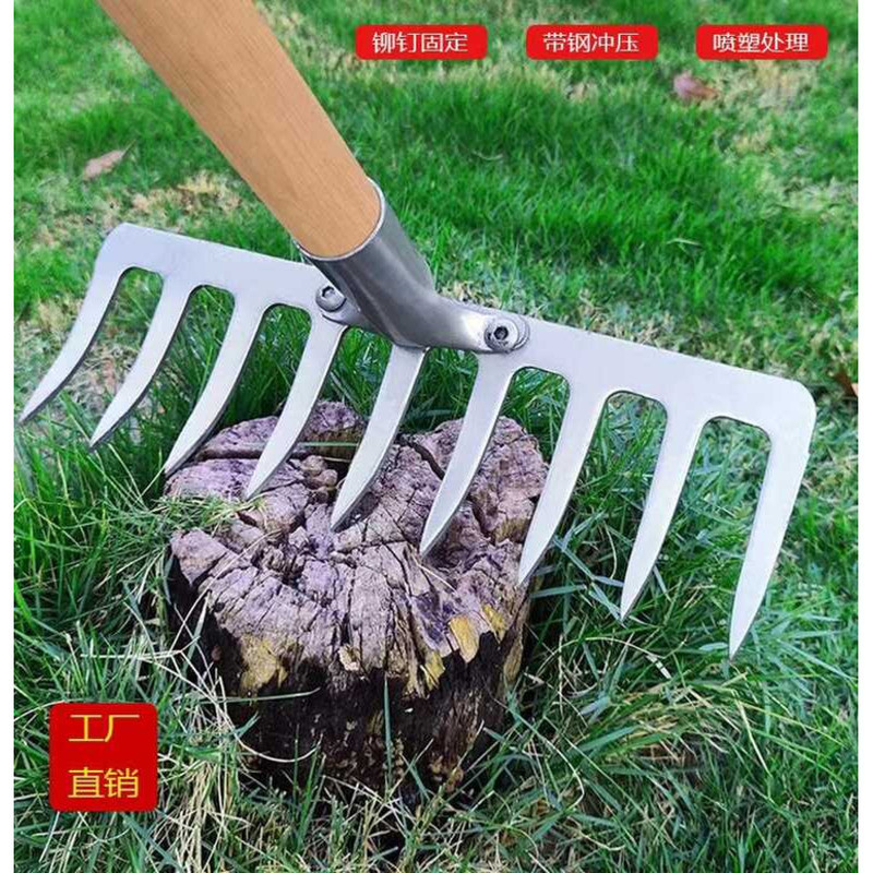 Garden Tools Iron Rake Leaf Rake Agricultural Tools Flat Rake Large ...