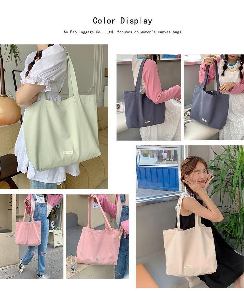 New Tote Bag, Women's Canvas Bag, Commuting Bag, Women's Student ...