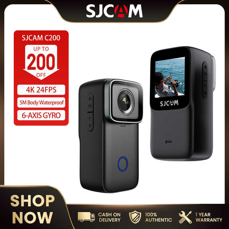 C200 4K SJCAM Mini Wifi Action Camera Na May 1.28 Inch IPS Screen 5M Body Waterproof 6-Axis Anti ...