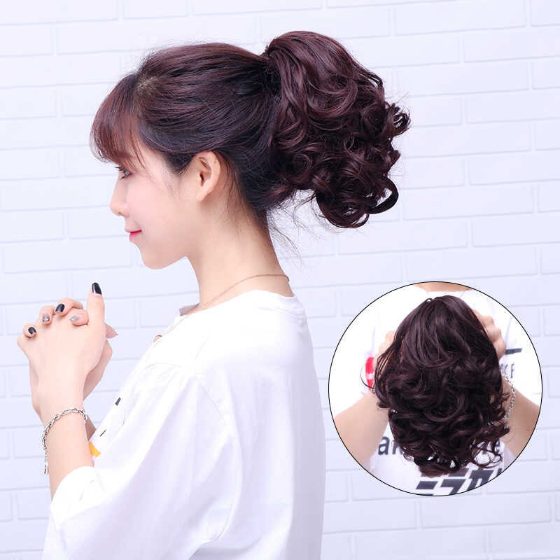 2025 Kuya ng maikling claw malaking wave kulot buhok natural pekeng ...