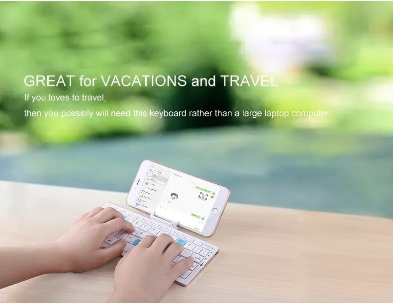 Mini Folding Bluetooth Keyboard Wireless Keypad Support3 Devices With ...