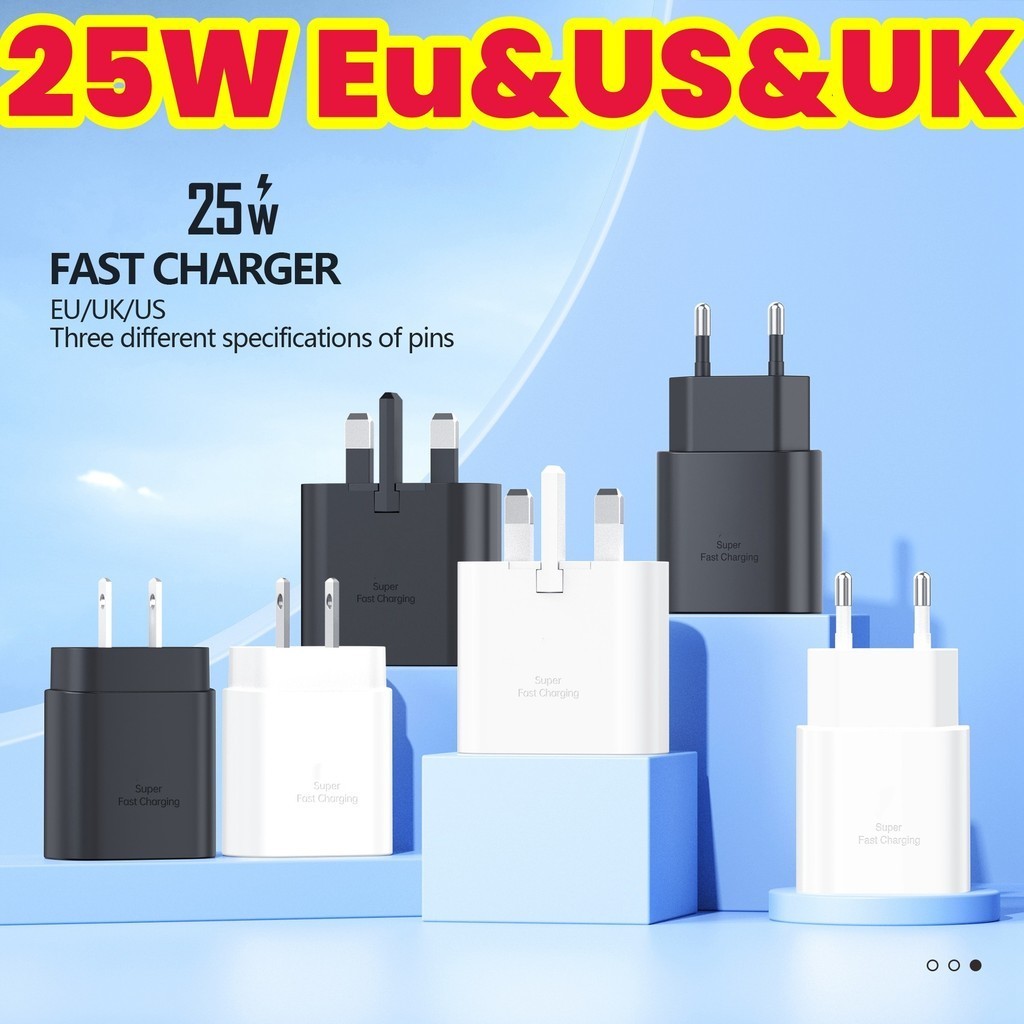EU UK US 25W Super Fast Charger USB C Chargers USB Type C Power ...
