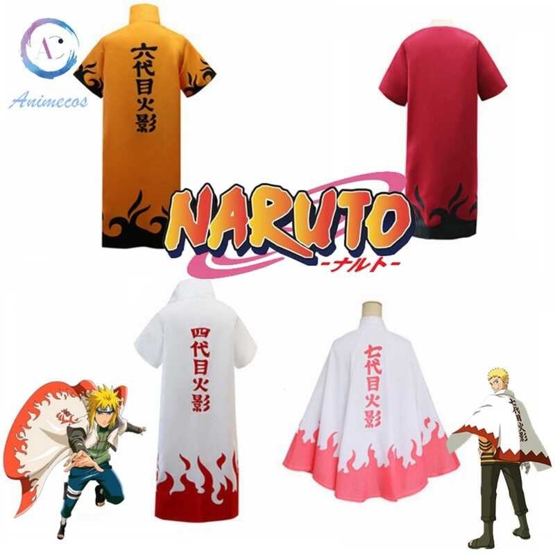 Anime Naruto Pitong Hokage Cloak Namikaze Minato Cosplay White Cape ...