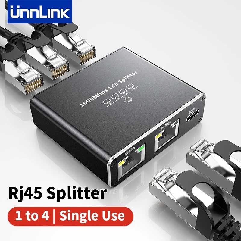 1000Mbps Rj45 Unnk Ethernet Splitter 1 Sa 2 3 4 Out Network Switch ...