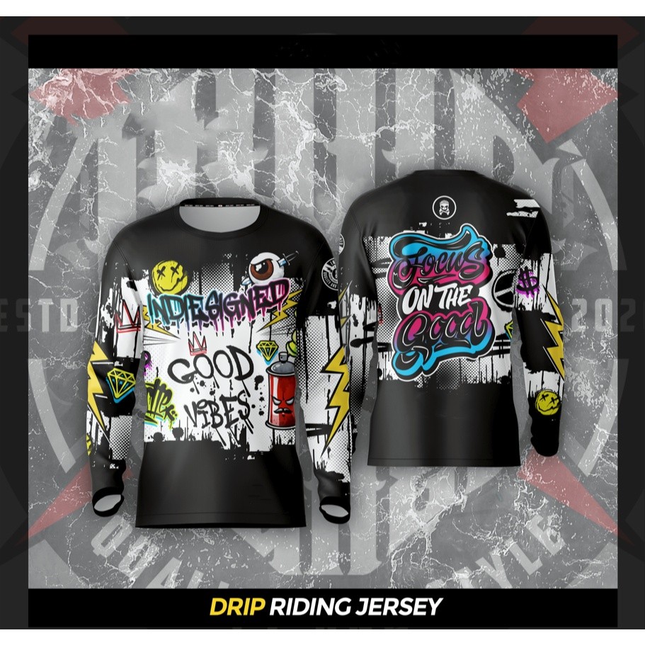 INDIESIGNED DRIP (AIRCOOL RIDING JERSEY) | Shopee Philippines