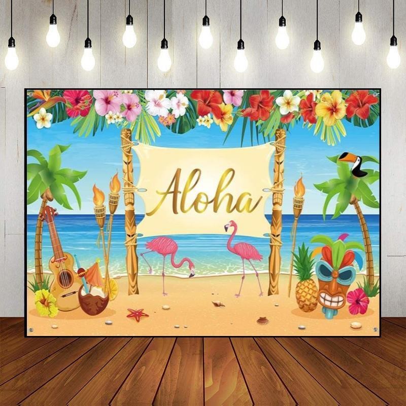 § Tiki Bar Cover Wall Hanging Trcal Hawaiian Summer Aloha Luau Birthday ...