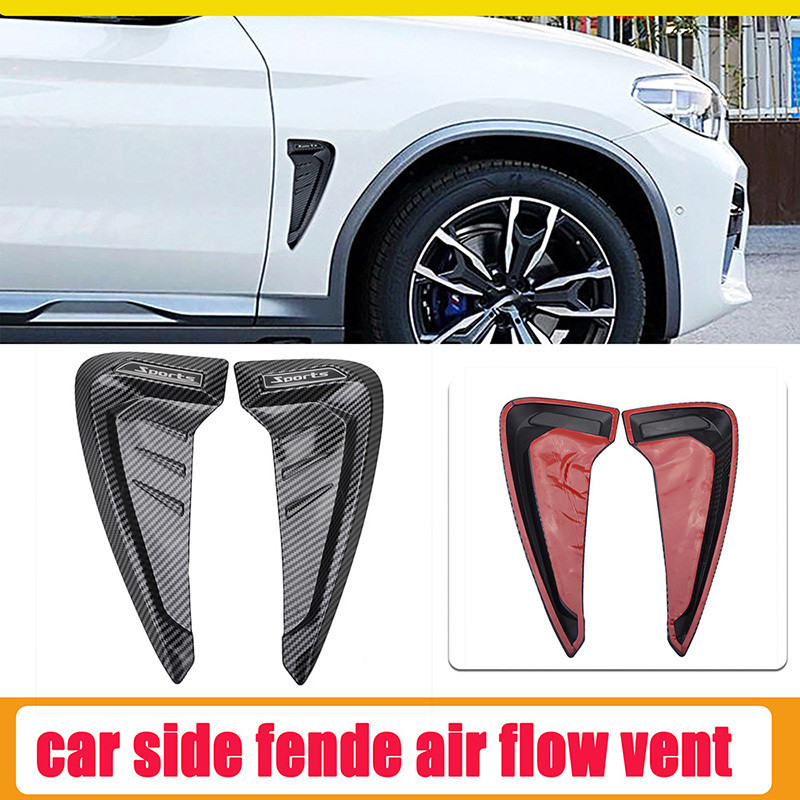 Universal Air Vent Outlet Trim Cover Side Fender Spoiler Decor Sticker ...