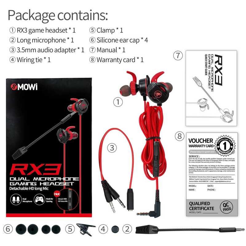 Xmowi Plextone Rx3 Pro Gaming Bass Earphones With Dual Mic | Shopee ...