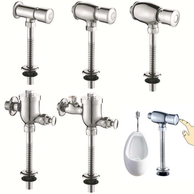 Copper Toilet Push Button Hand Press Control Urinal Flush Valves ...
