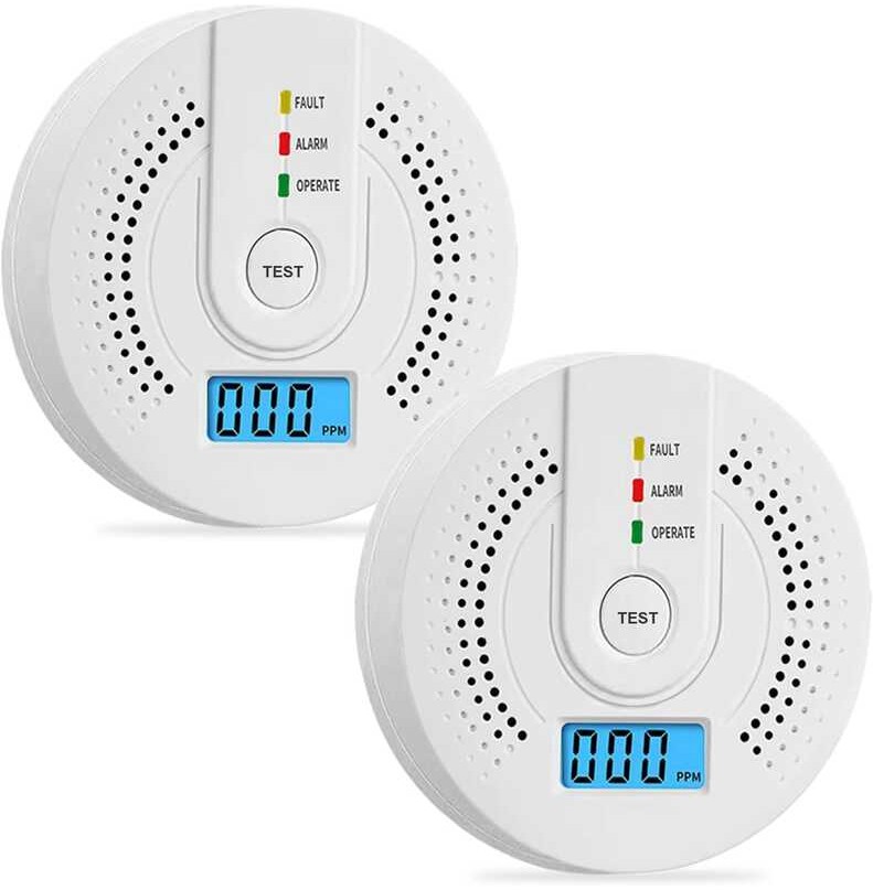 carbon monoxide AT detector, CO gas monitoring alarm, AA battery ...