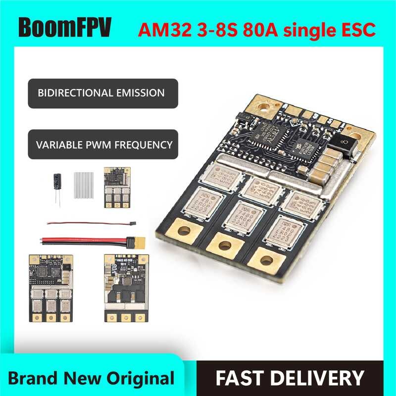 BOOMFPV f AM32 HF32 3-8S 80A single ESC for fixed wing 13inch x-class ...