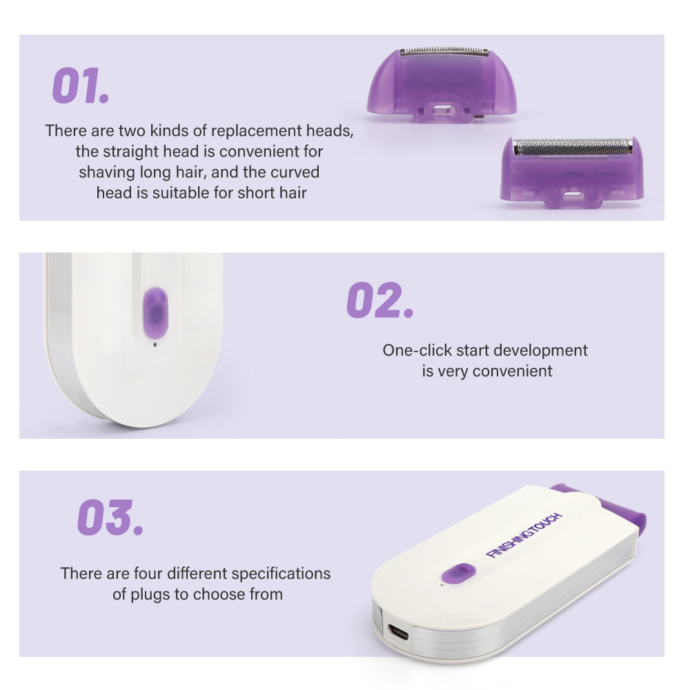 2 In 1 Rechargeable Epilator Women Painless Hair Removal Epilator ...