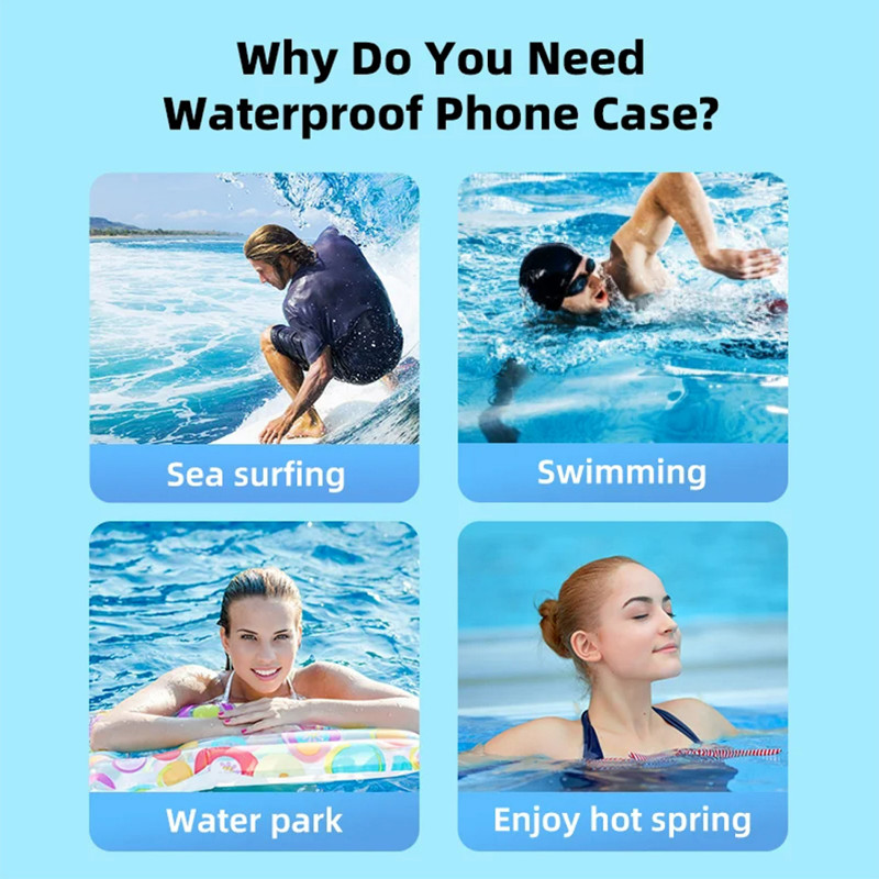 10Pcs Phone Waterproof Pouch - Transparent Protective Case - Touchable ...