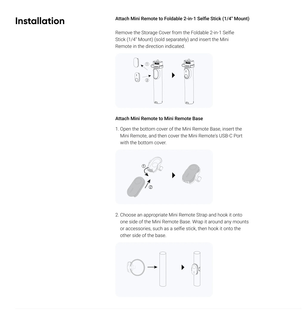 Insta360 Mini Remote Lightweight 10 Meters Range 6.4g for Insta360 X3 ...